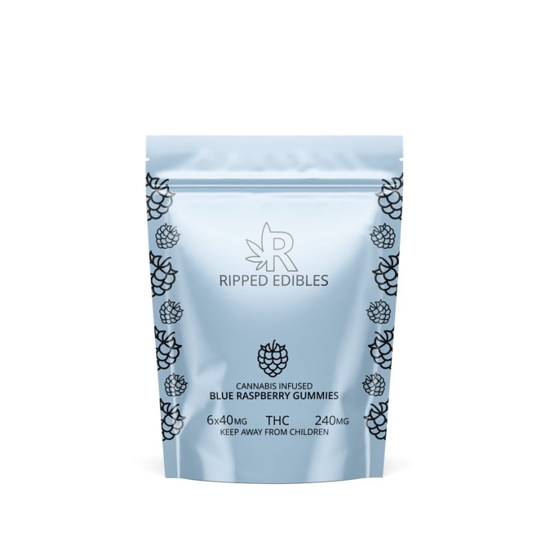 Ripped Edibles THC Blue Raspberry Gummies | Buy Edibles Online | Green ...
