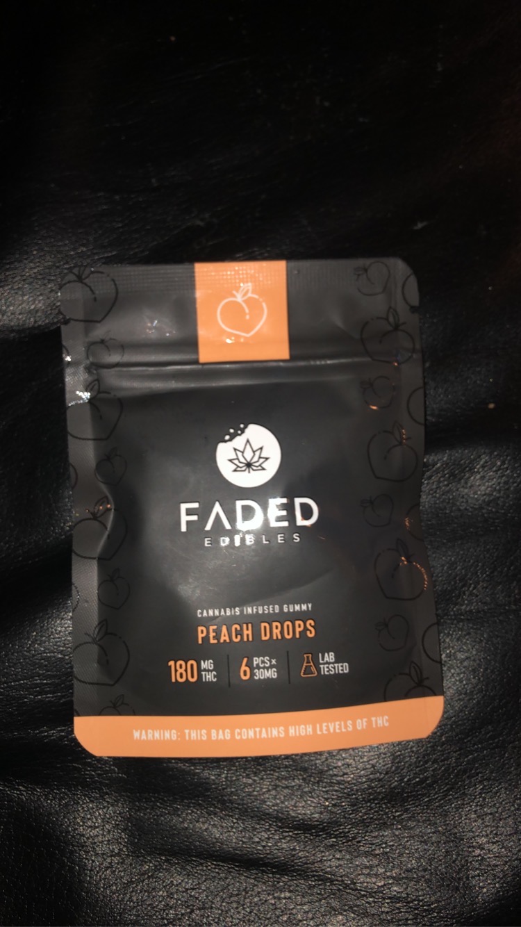 Faded Cannabis Co. Peach Drops | Buy Edibles Online | Green Society